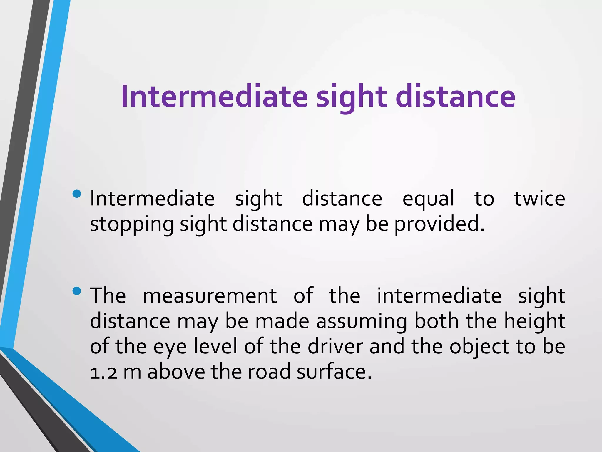 Site distance in highway engineering | PPTX
