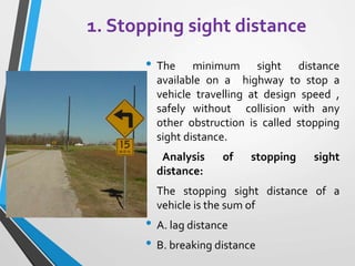 Site distance in highway engineering | PPTX