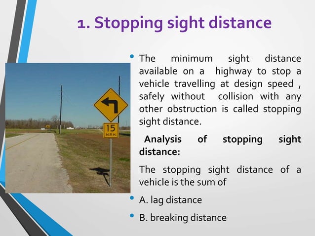 Site distance in highway engineering | PPTX | Auto Safety | Automotive