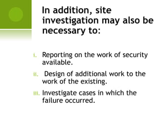 OBJECTIVES OF SITE INVESTIGATION BASED ON BS 5930 (1981) | PPTX