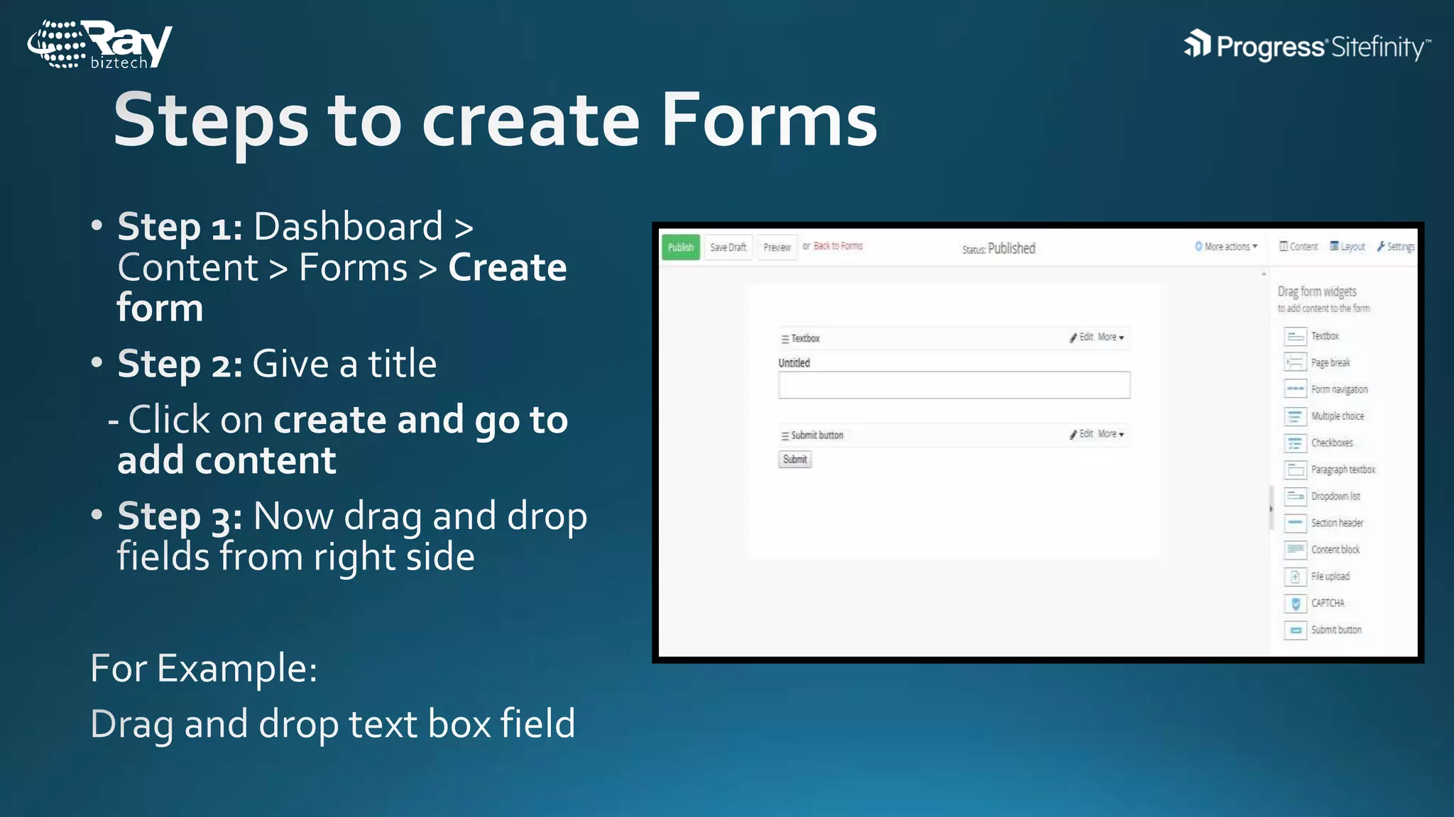 Sitefinity forms | PPT