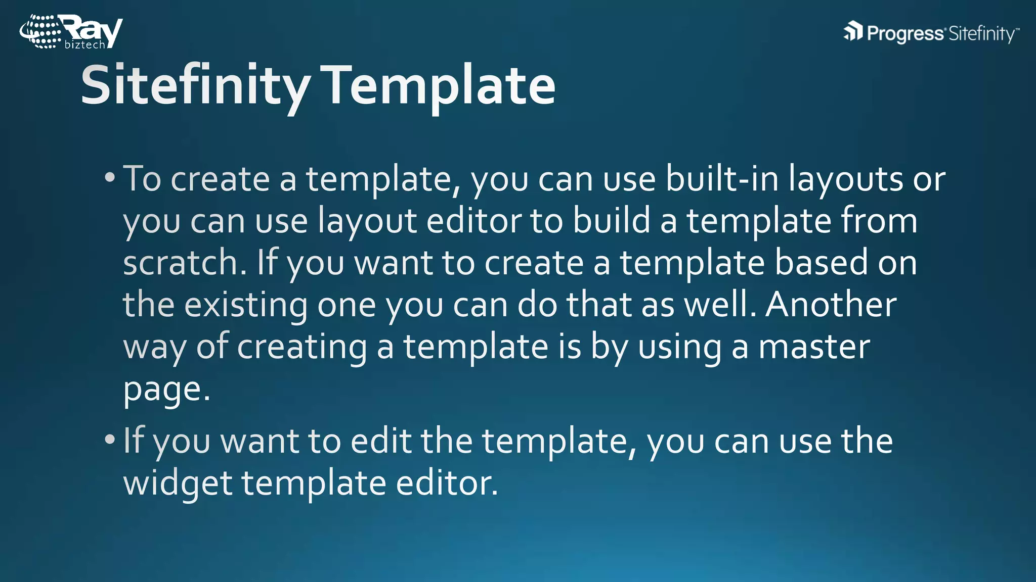 Sitefinity template | PPTX