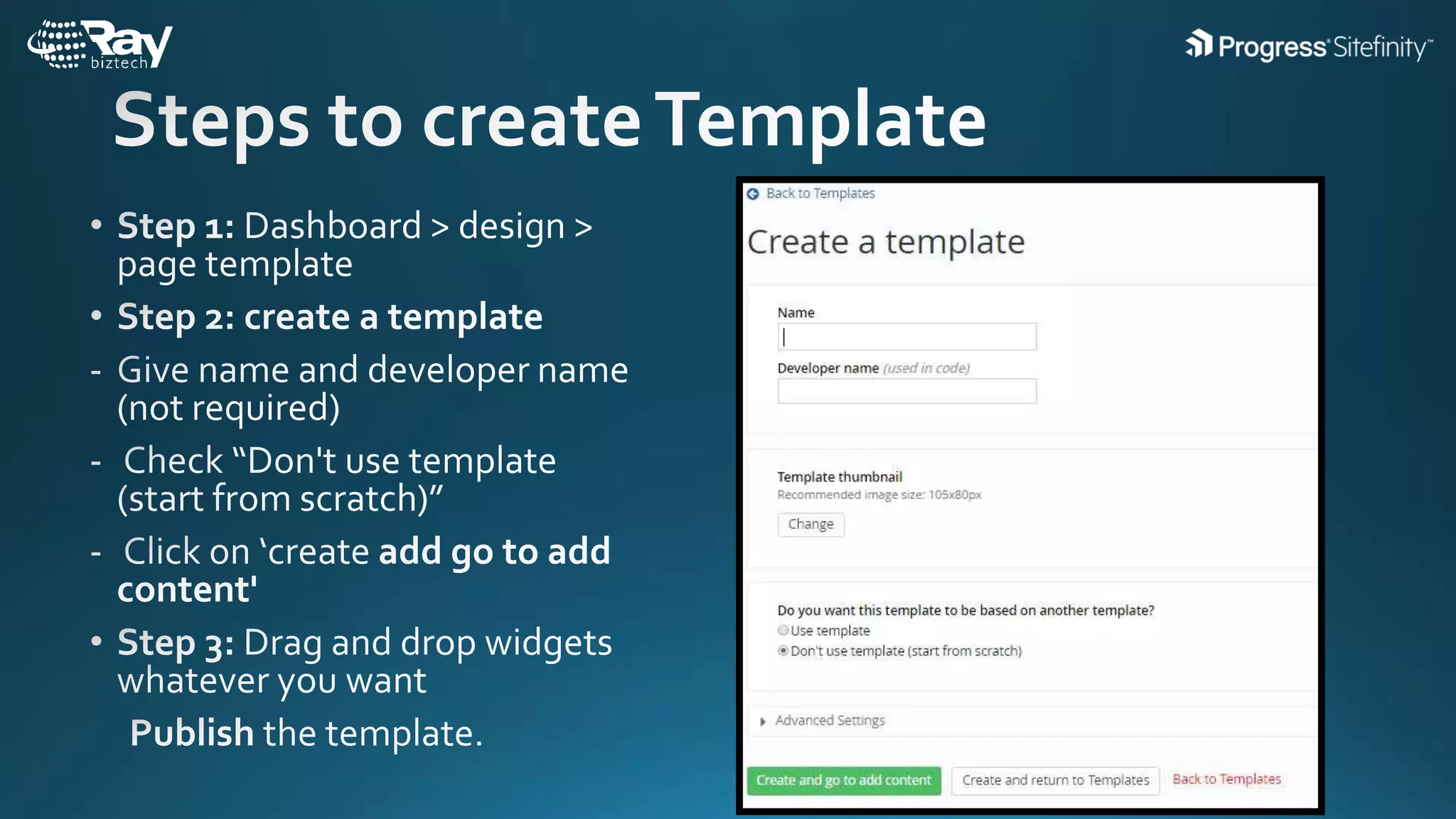 Sitefinity template | PPT