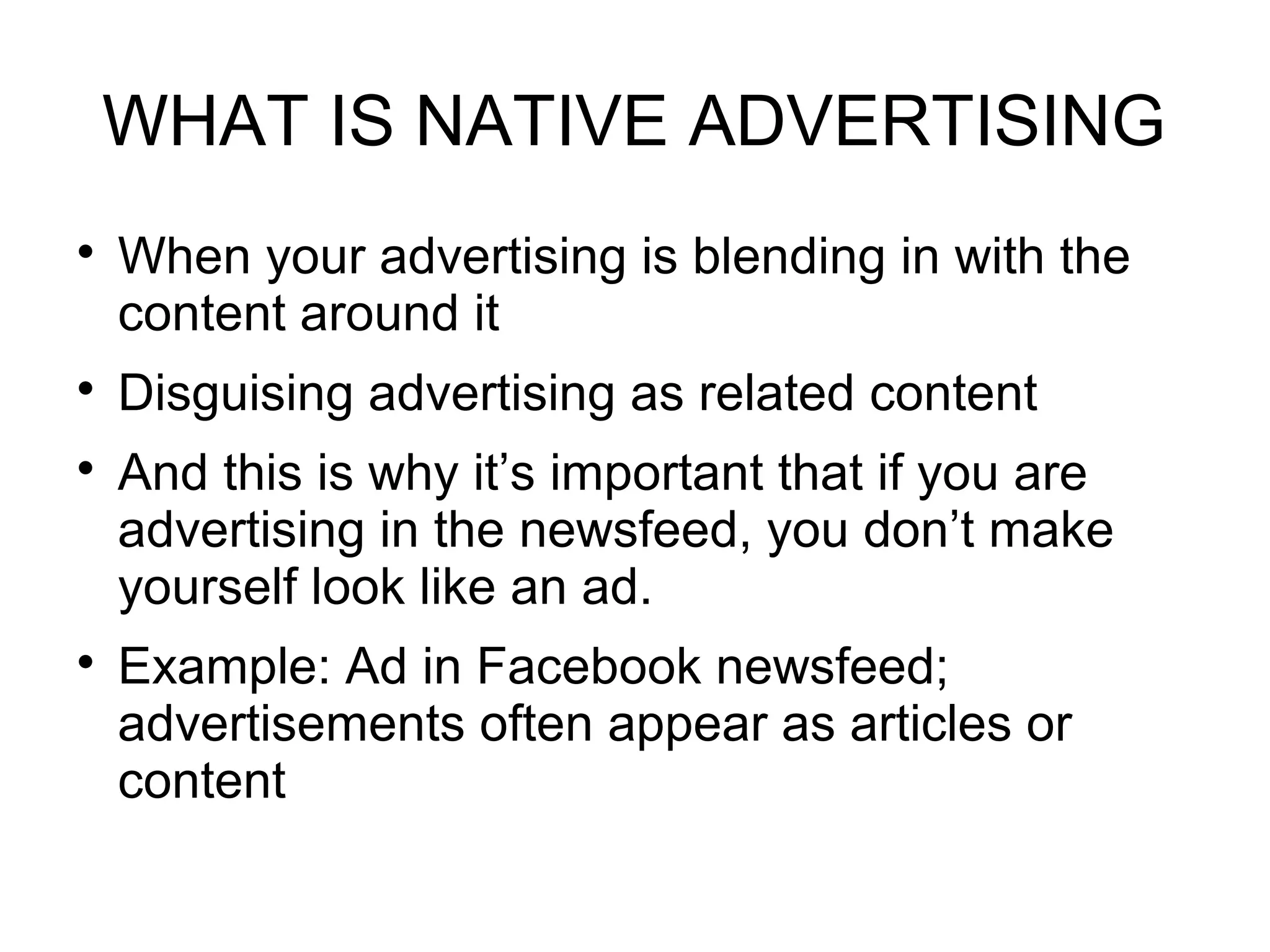 Definition and Benefits of Native Advertising Explained | PPT