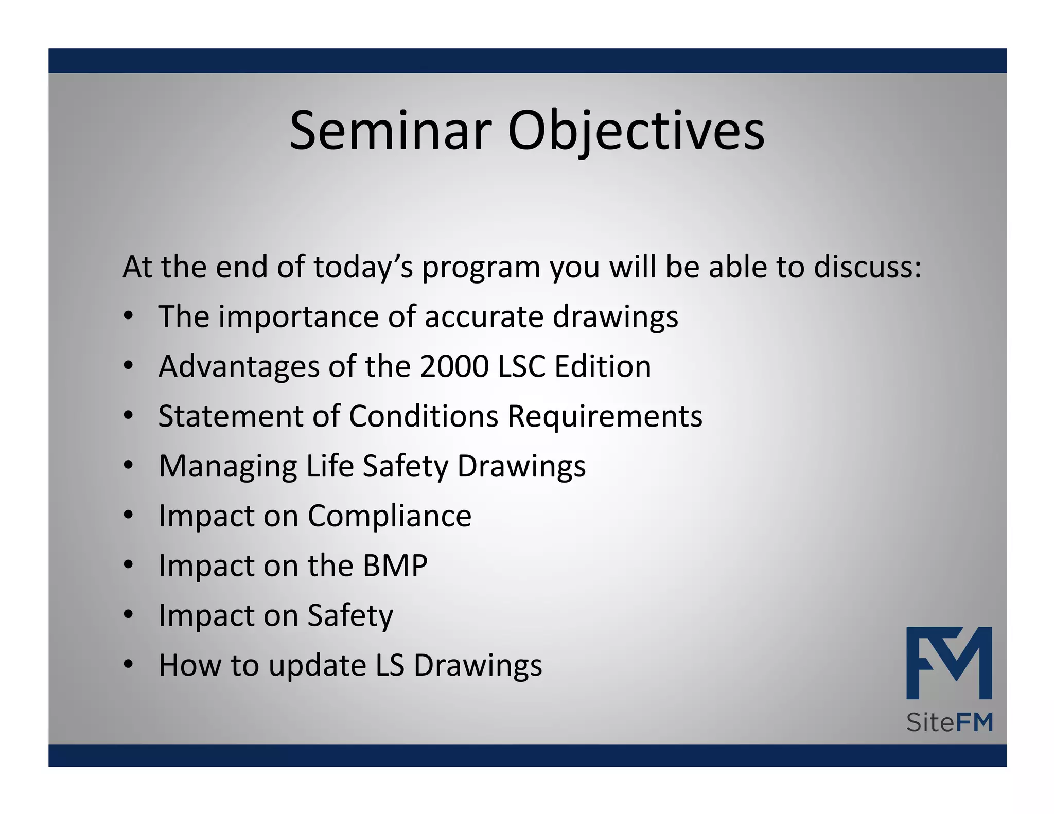 SiteFM Life Safety Drawings for Accreditation | PDF