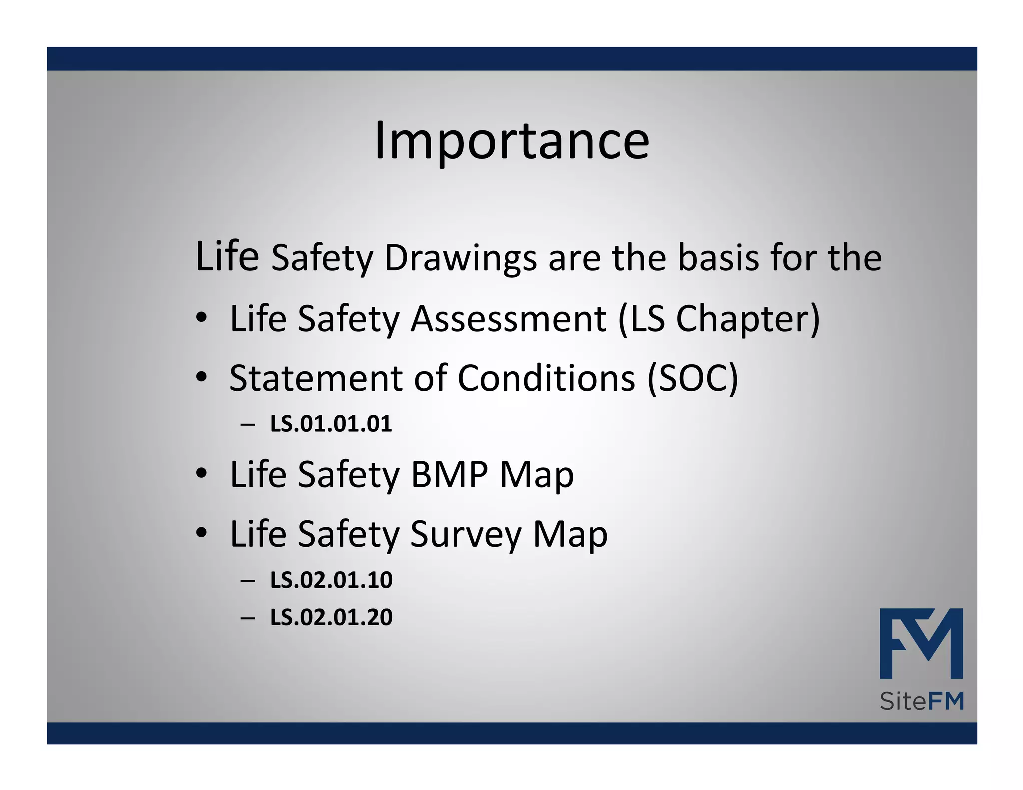 SiteFM Life Safety Drawings for Accreditation | PDF