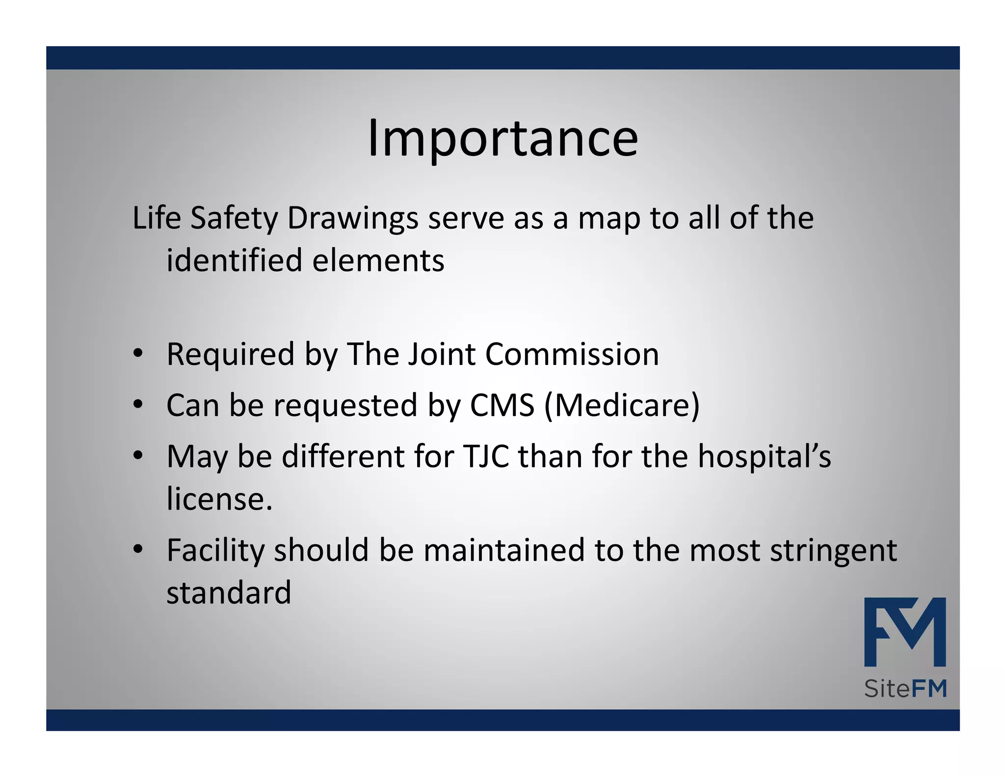 SiteFM Life Safety Drawings for Accreditation | PDF