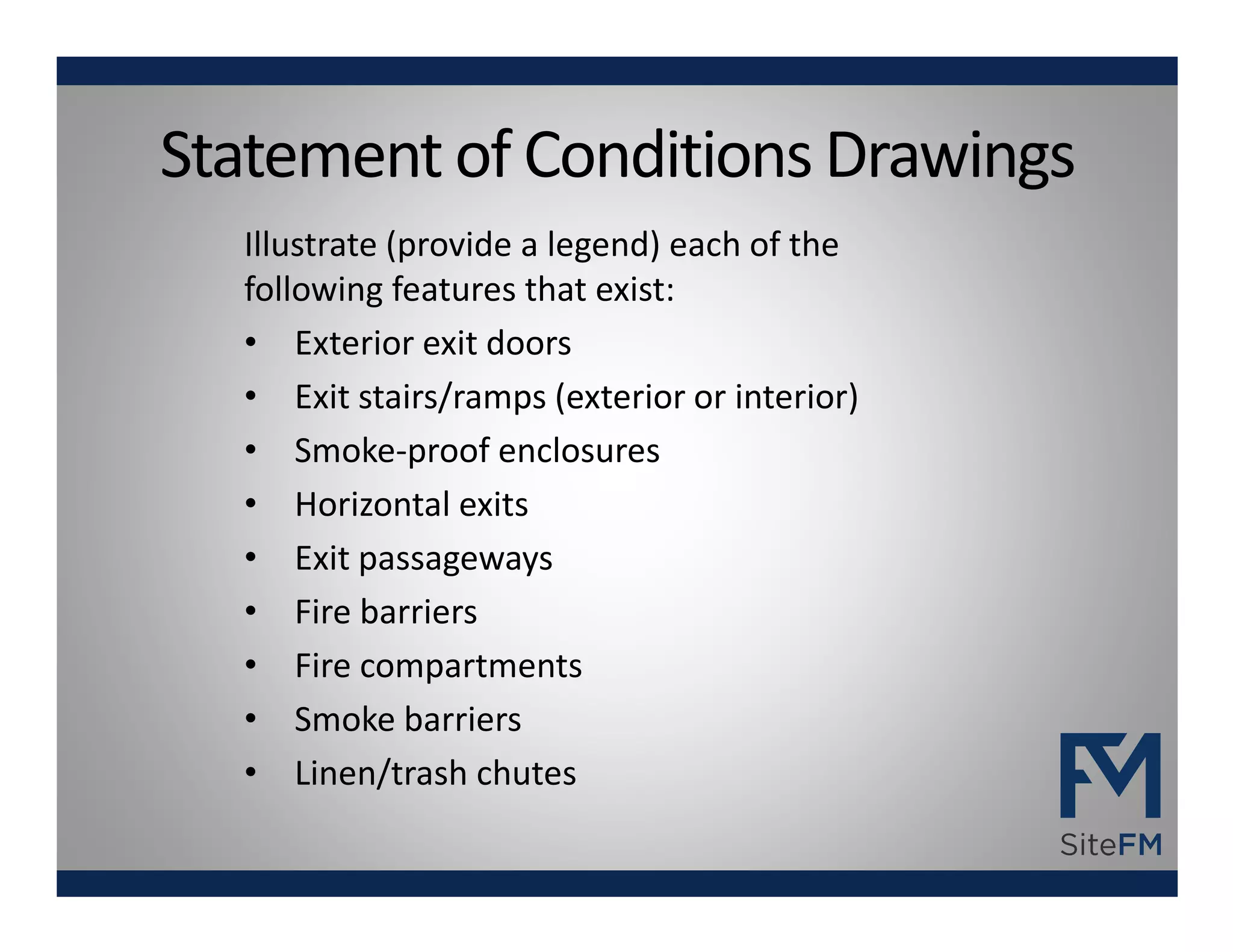 SiteFM Life Safety Drawings for Accreditation | PDF