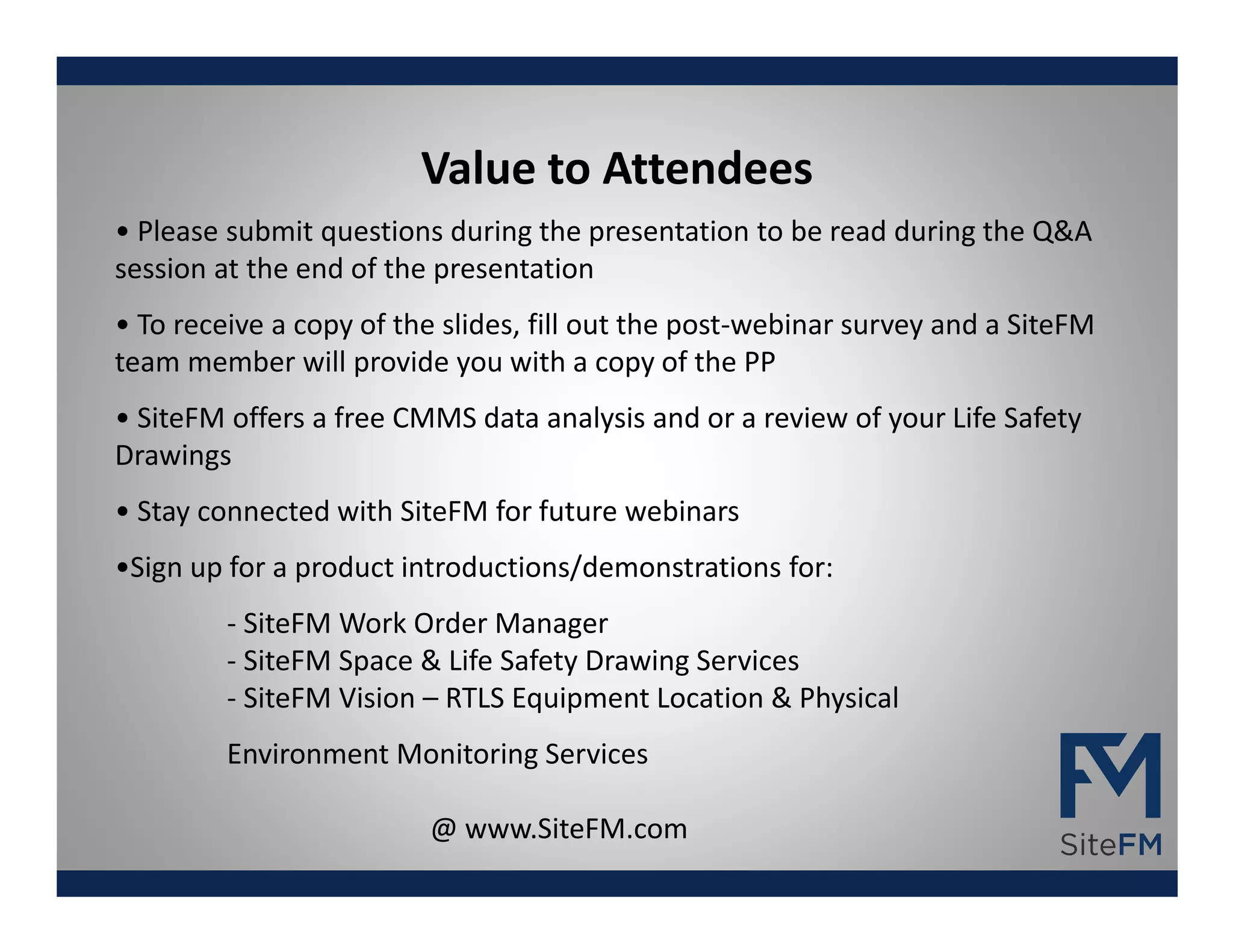 SiteFM Life Safety Drawings for Accreditation | PDF