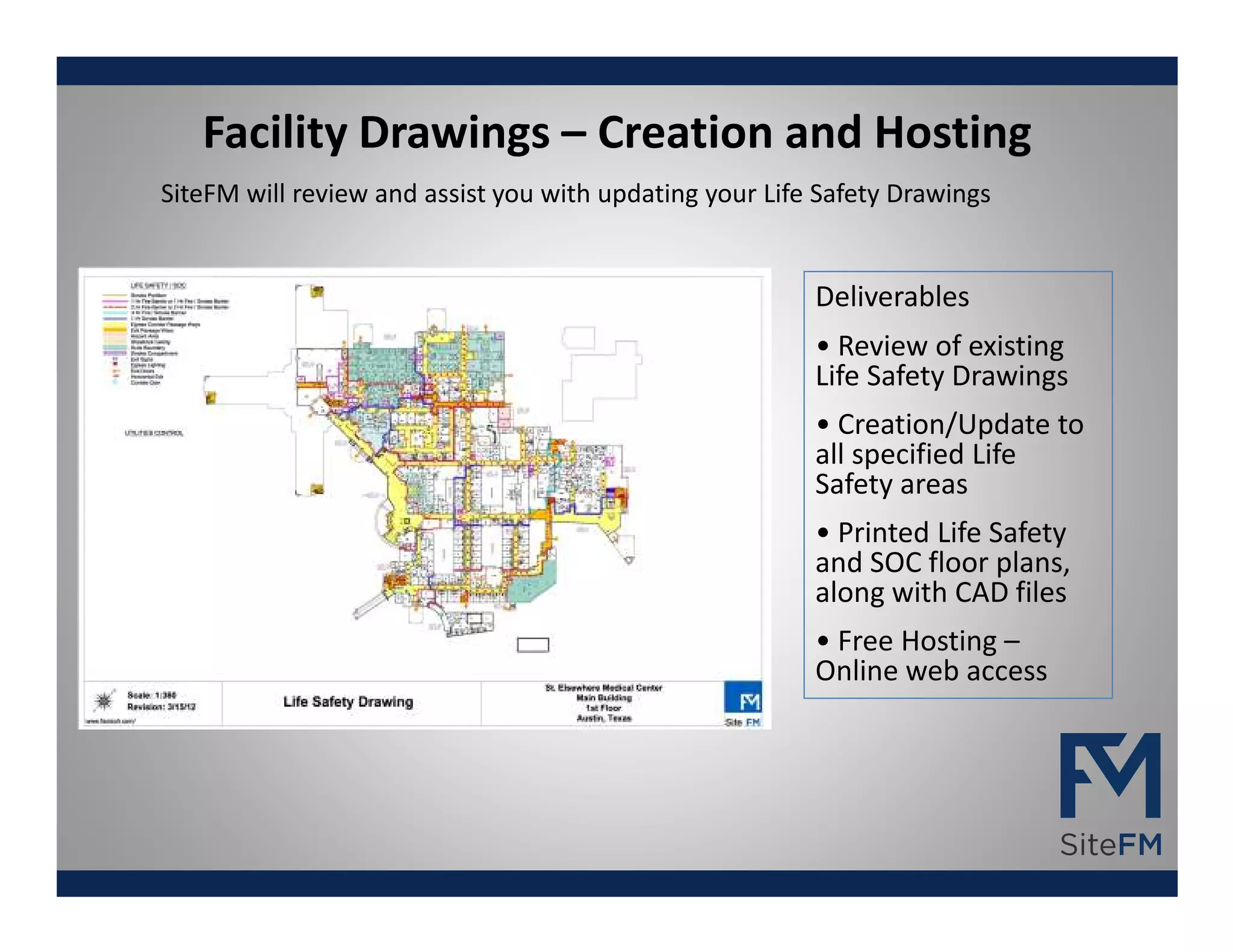 SiteFM Life Safety Drawings for Accreditation | PDF