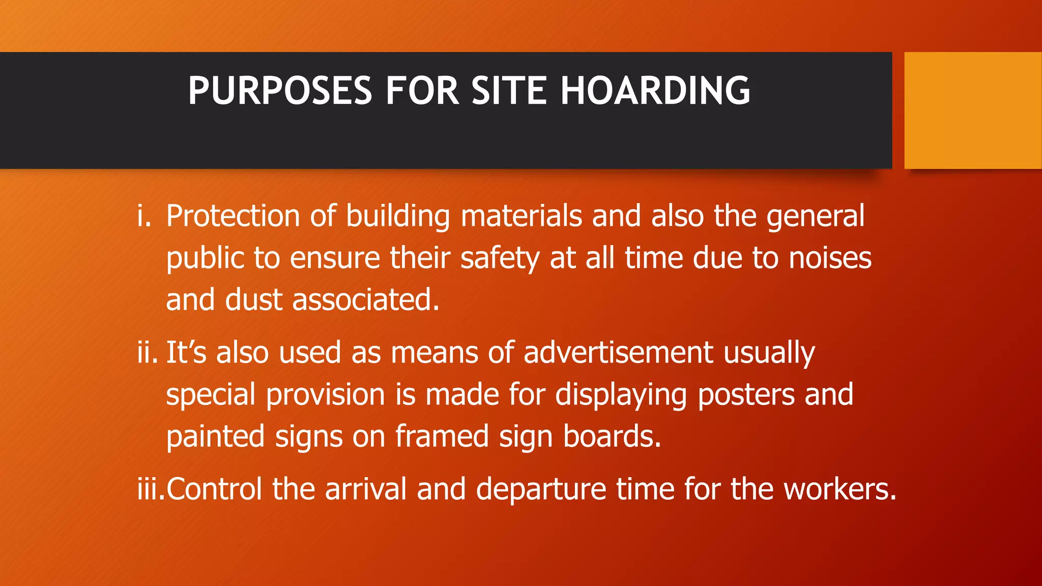 Site hoarding ppt | PDF