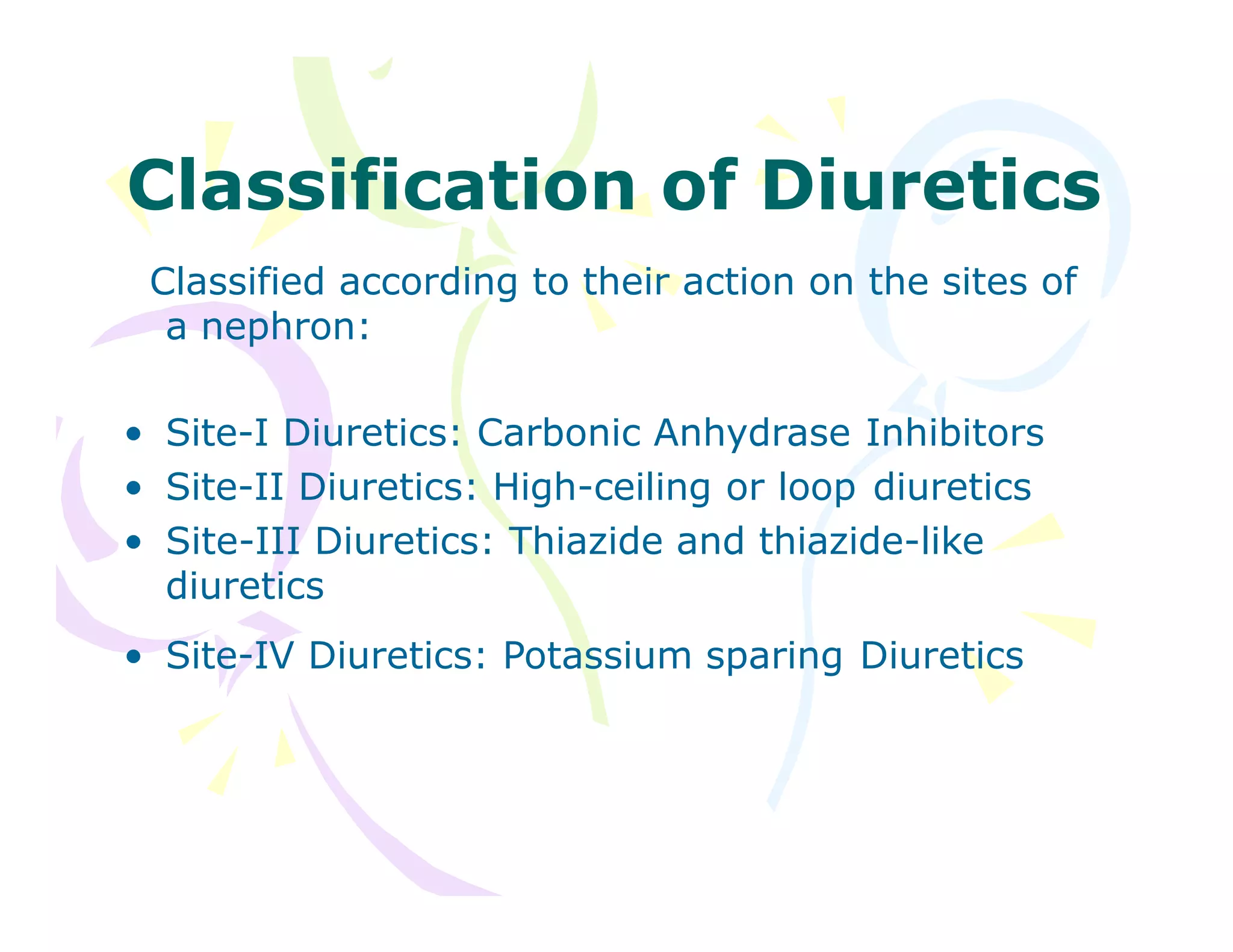 Site 1 Diuretics | PPTX
