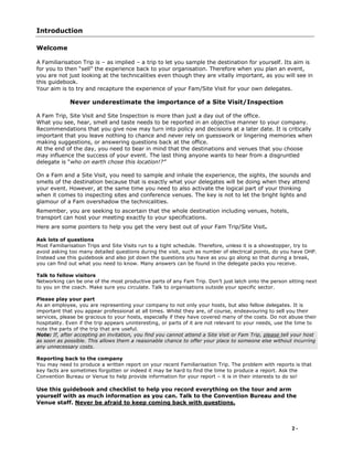 Guide to Site Inspections & Familiarization Trips | PDF