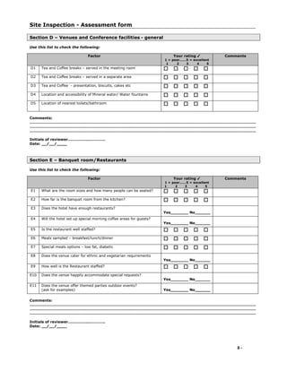 Guide to Site Inspections & Familiarization Trips | PDF