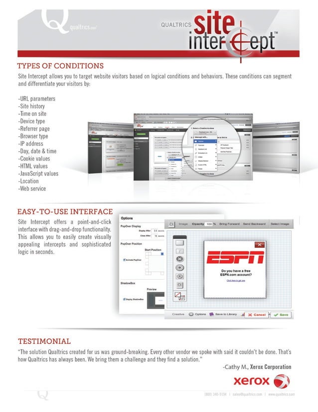 Qualtrics: Site Intercept Summary | PDF
