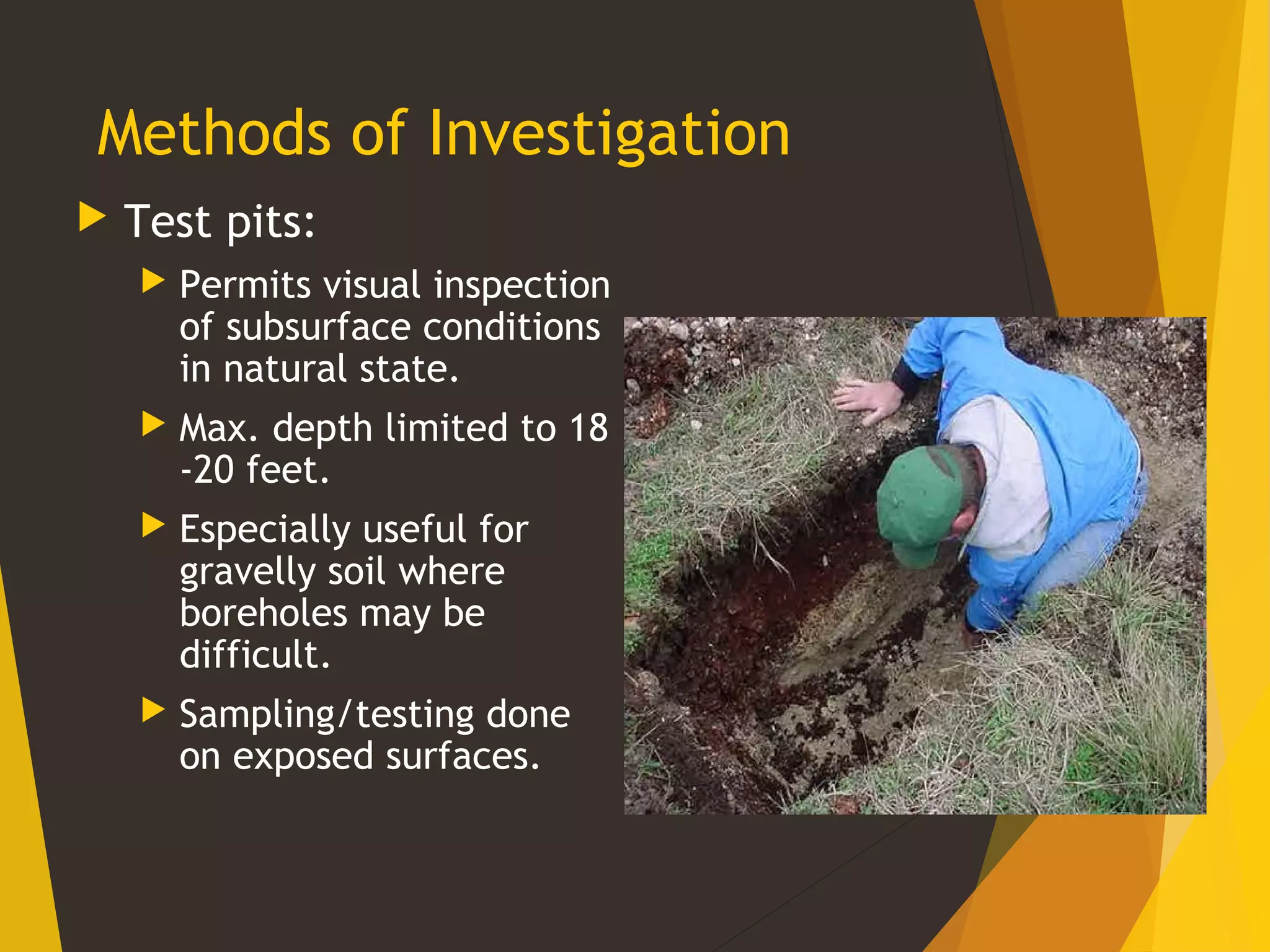 Geological Site Investigation Methods | PPT