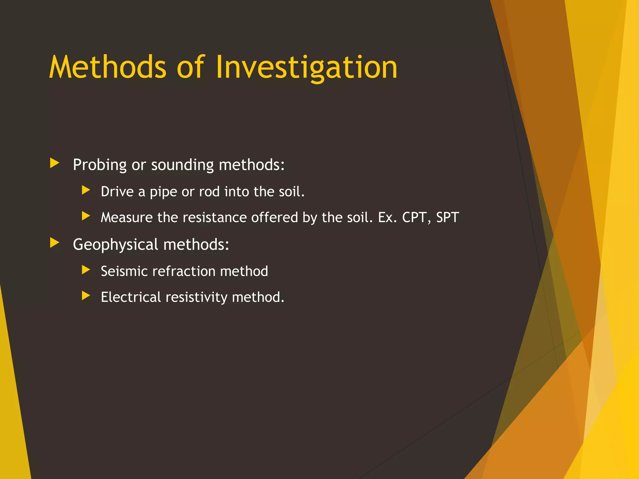 Geological Site Investigation Methods | PPT