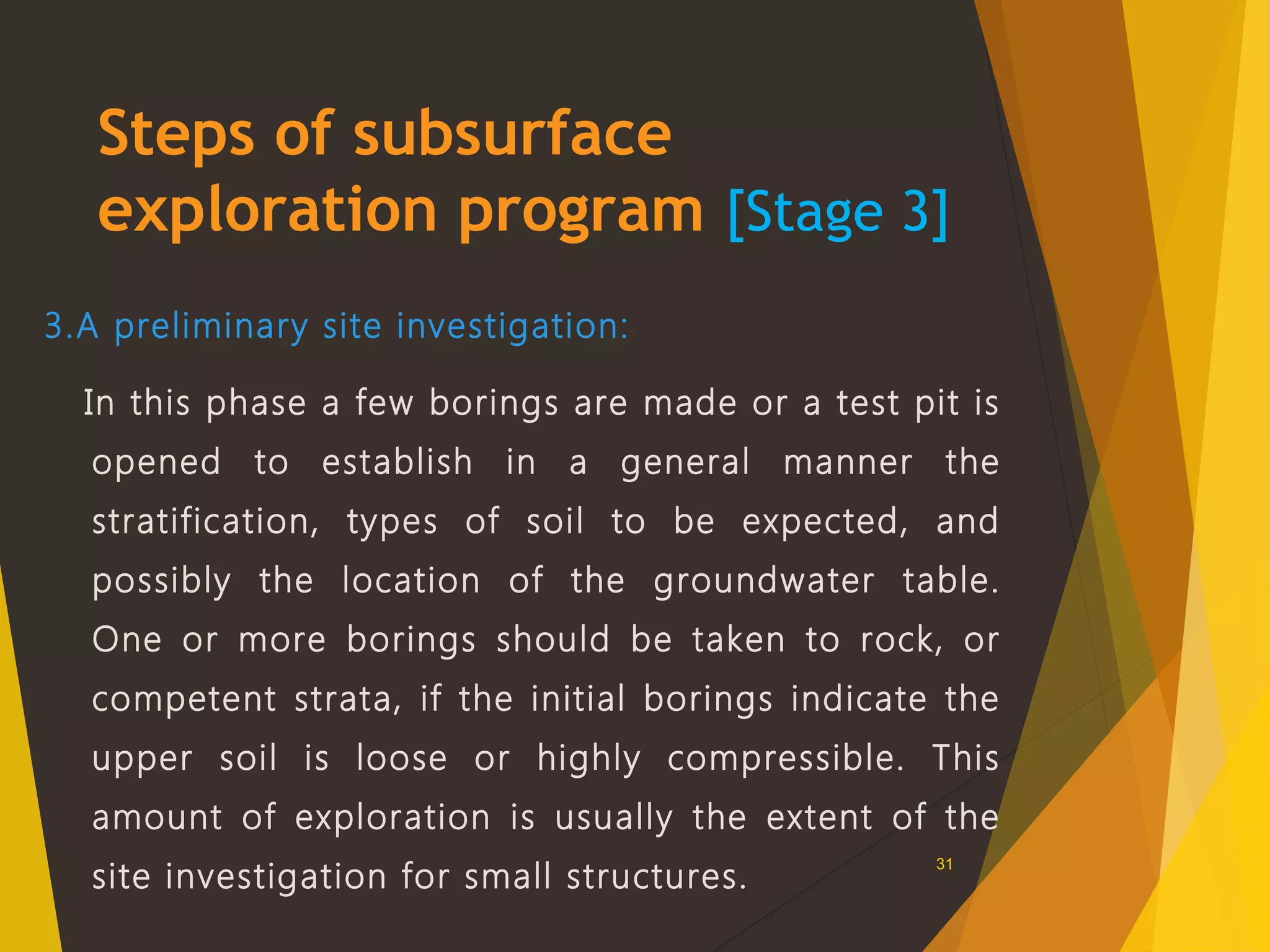 Geological Site Investigation Methods | PPT