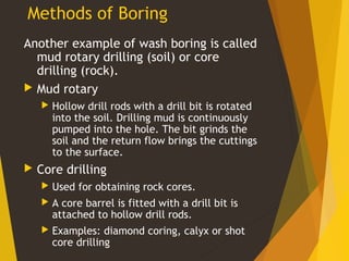 Geological Site Investigation Methods | PPT
