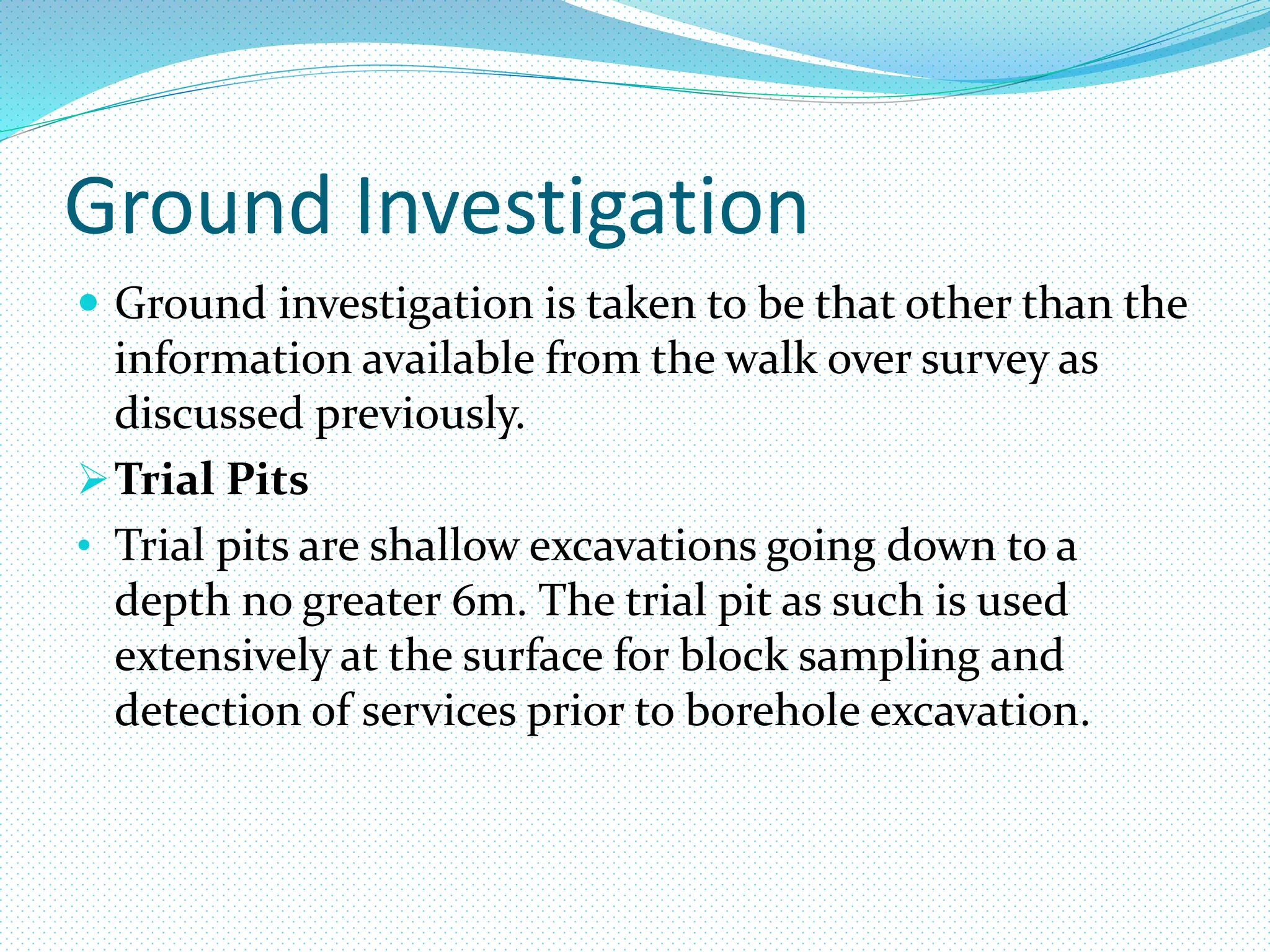 Site investigation | PPTX