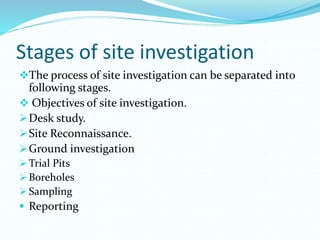 Site investigation | PPTX