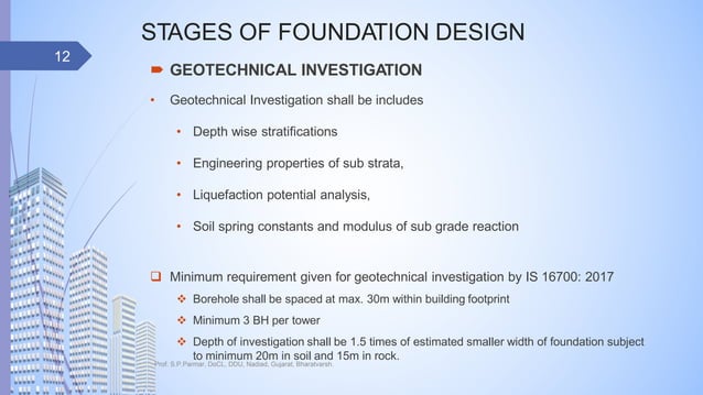 SITE INVESTIGATIONS for HIGH RISE BUILDINGS.pptx
