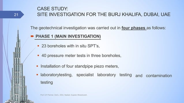 SITE INVESTIGATIONS for HIGH RISE BUILDINGS.pptx