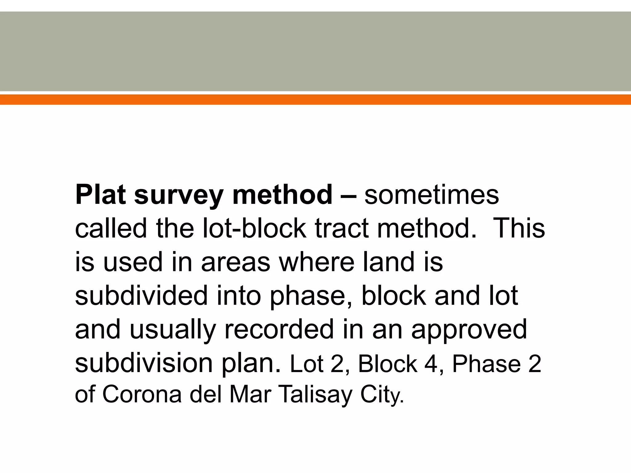 Site location, map reading and lot plotting, | PPTX