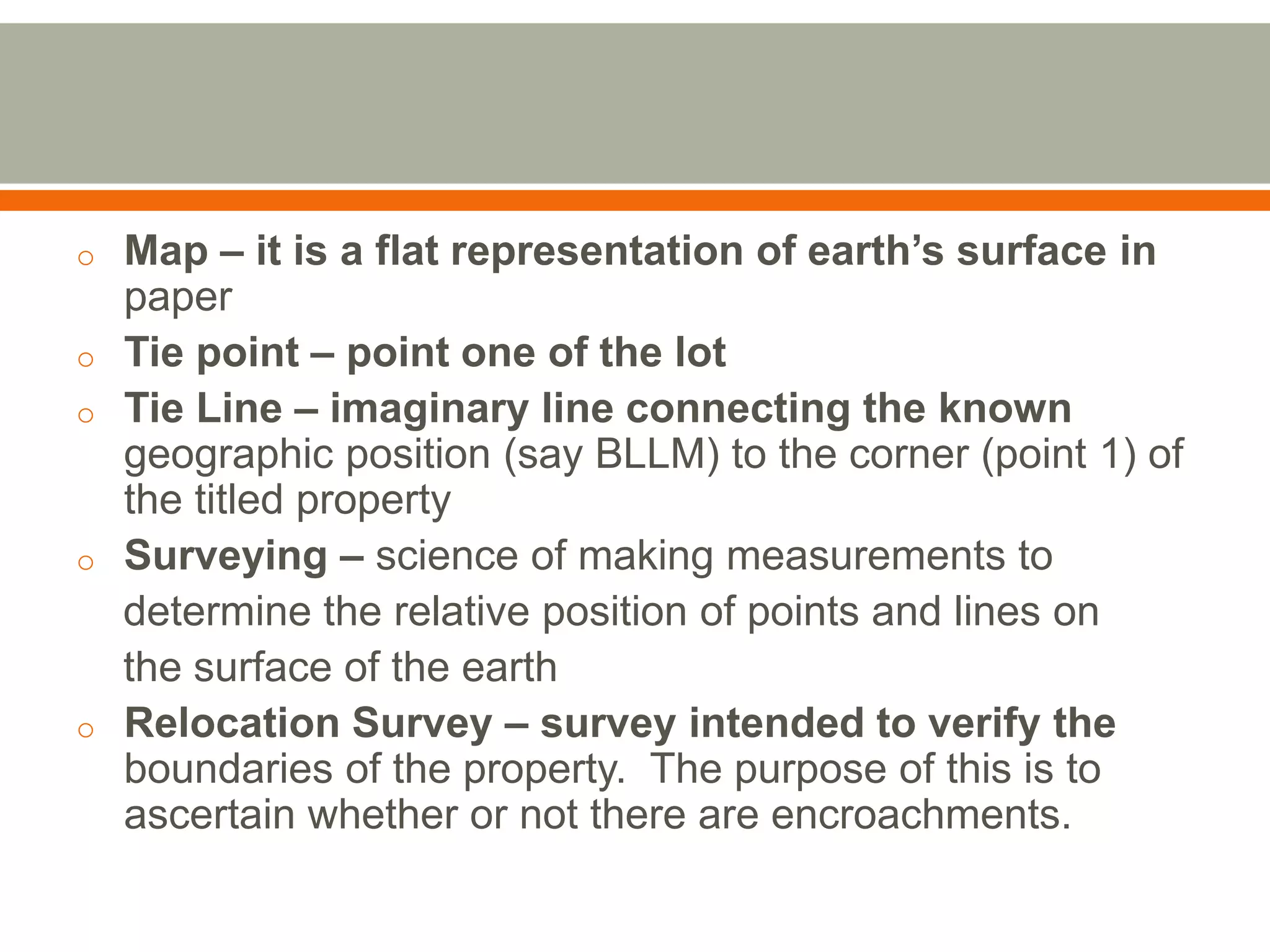 Site location, map reading and lot plotting, | PPTX