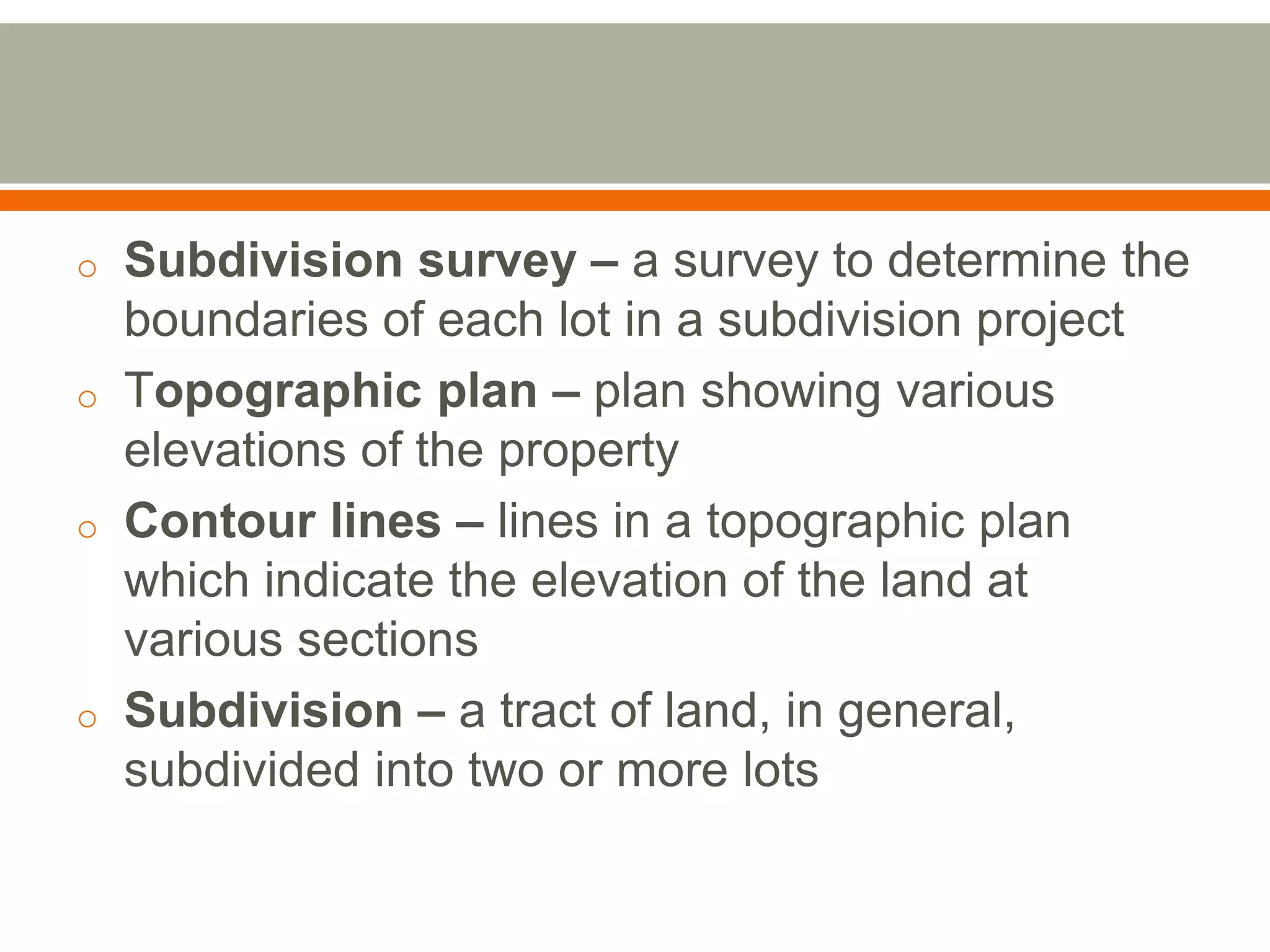 Site location, map reading and lot plotting, | PPTX