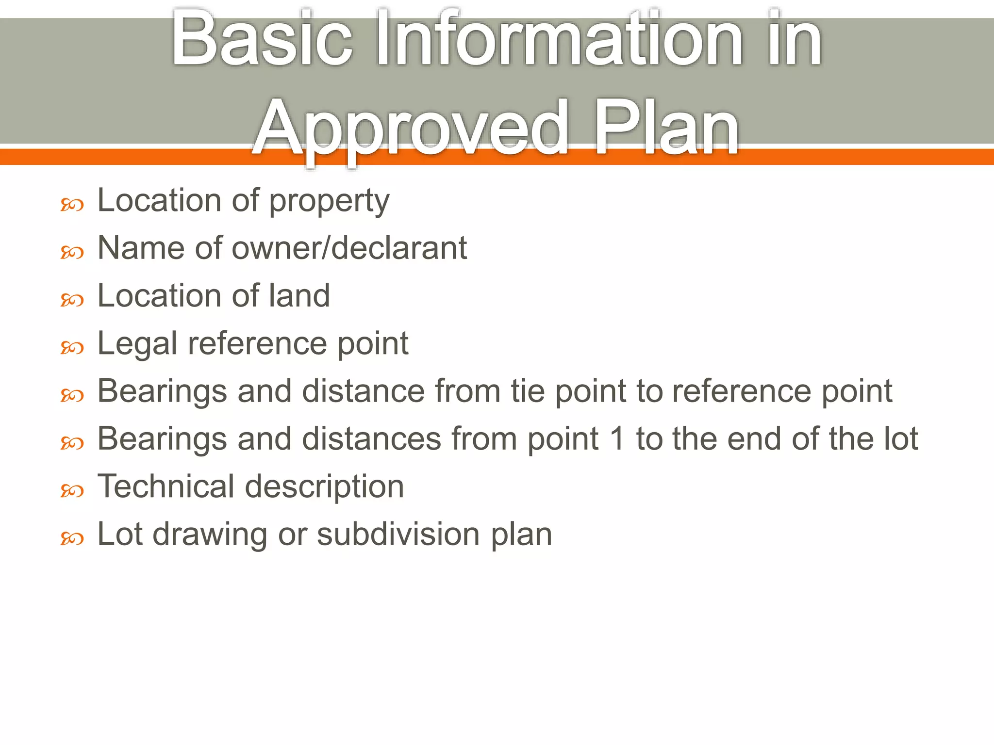 Site location, map reading and lot plotting, | PPTX