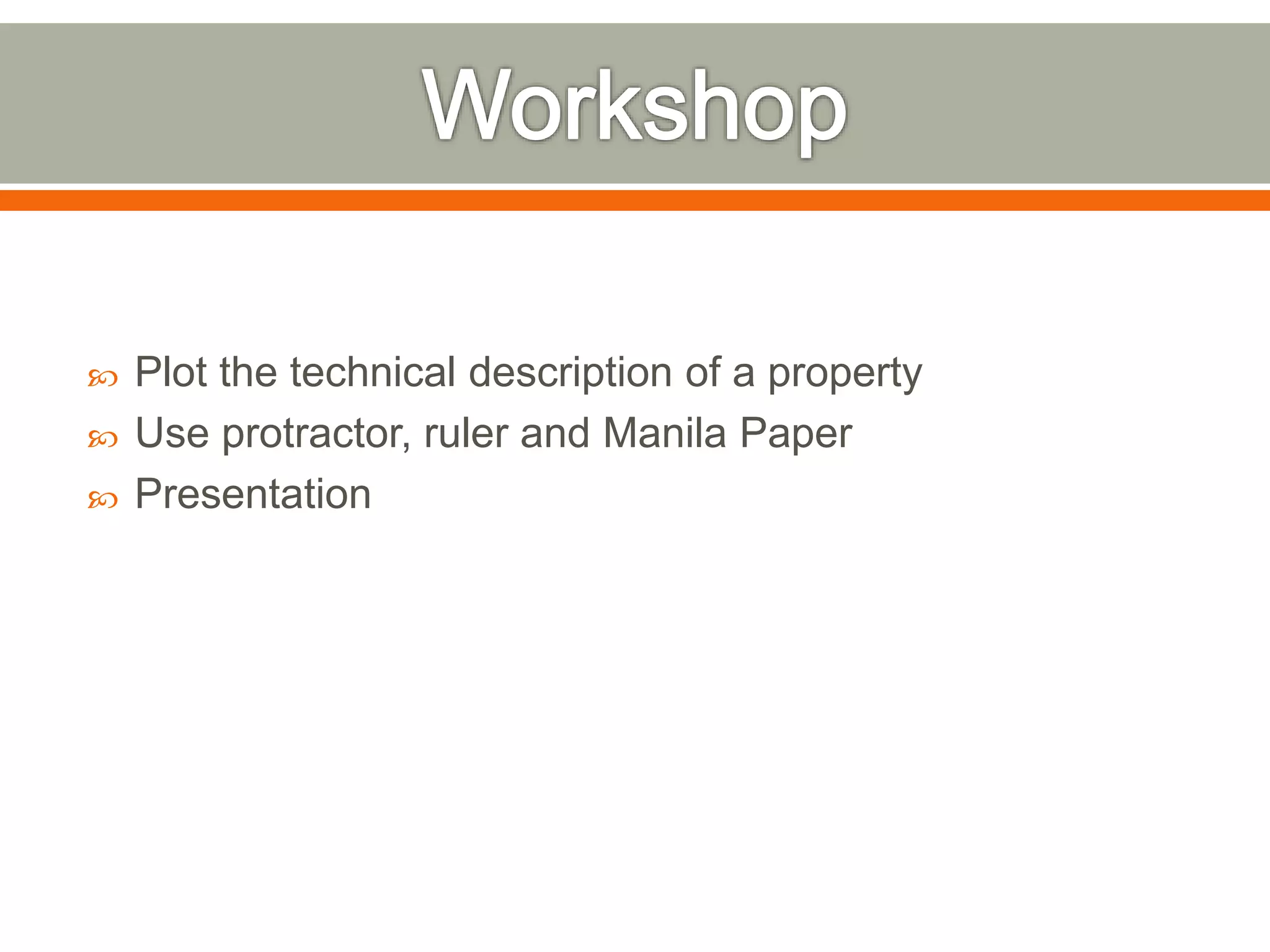 Site location, map reading and lot plotting, | PPTX