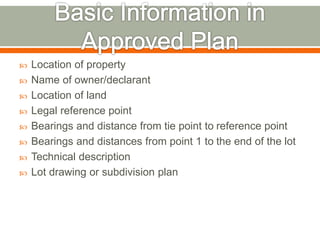 Site location, map reading and lot plotting, | PPTX