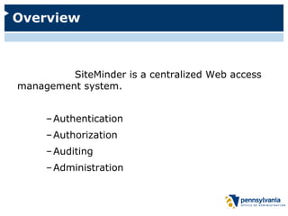 SiteMinder | PPT