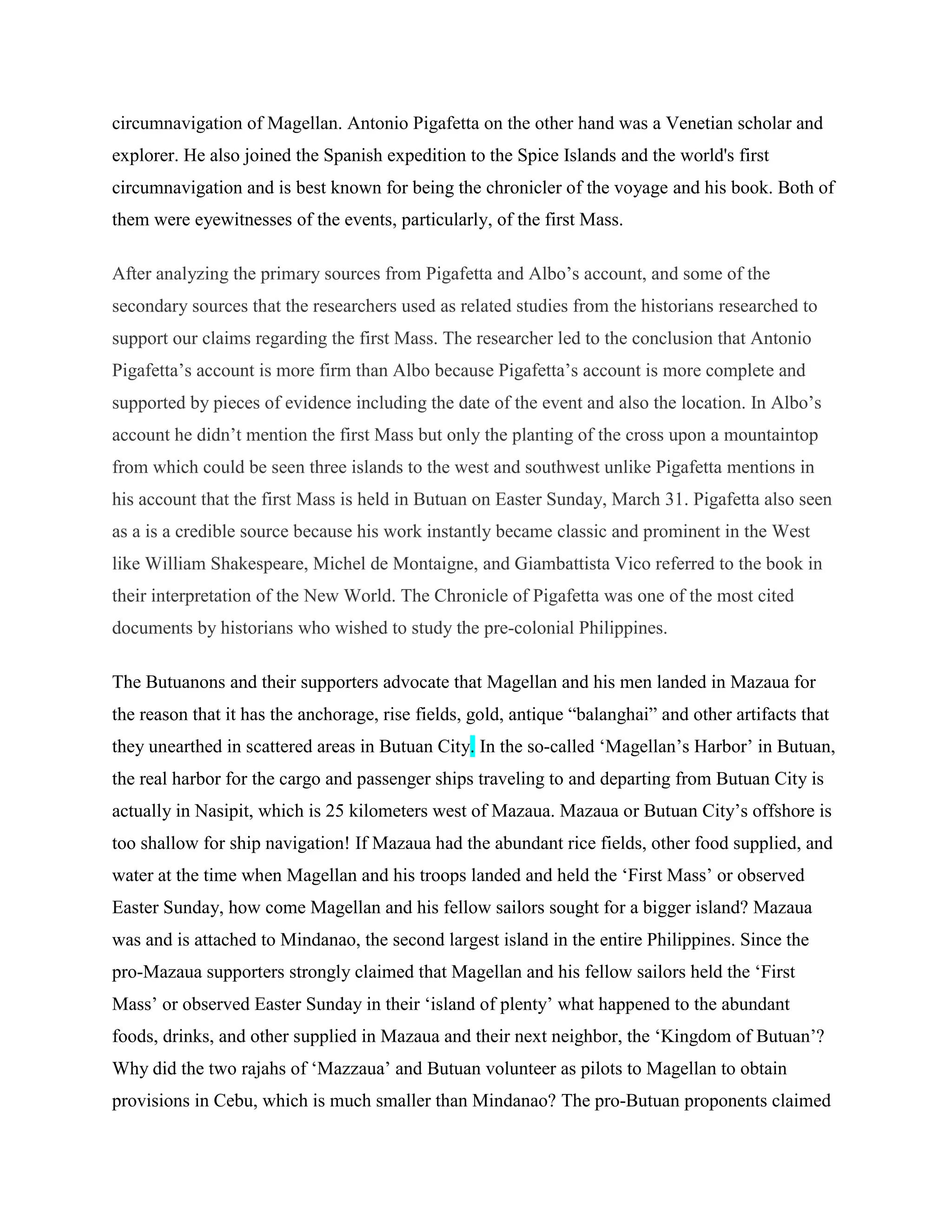 SITE OF FIRST MASS (HISTORY 101 BALIK-TANAW.docx