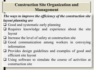 Site Organization.ppt | Civil Engineering Industry | Industries