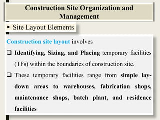 Site Organization.ppt | Civil Engineering Industry | Industries