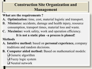 Site Organization.ppt | Civil Engineering Industry | Industries
