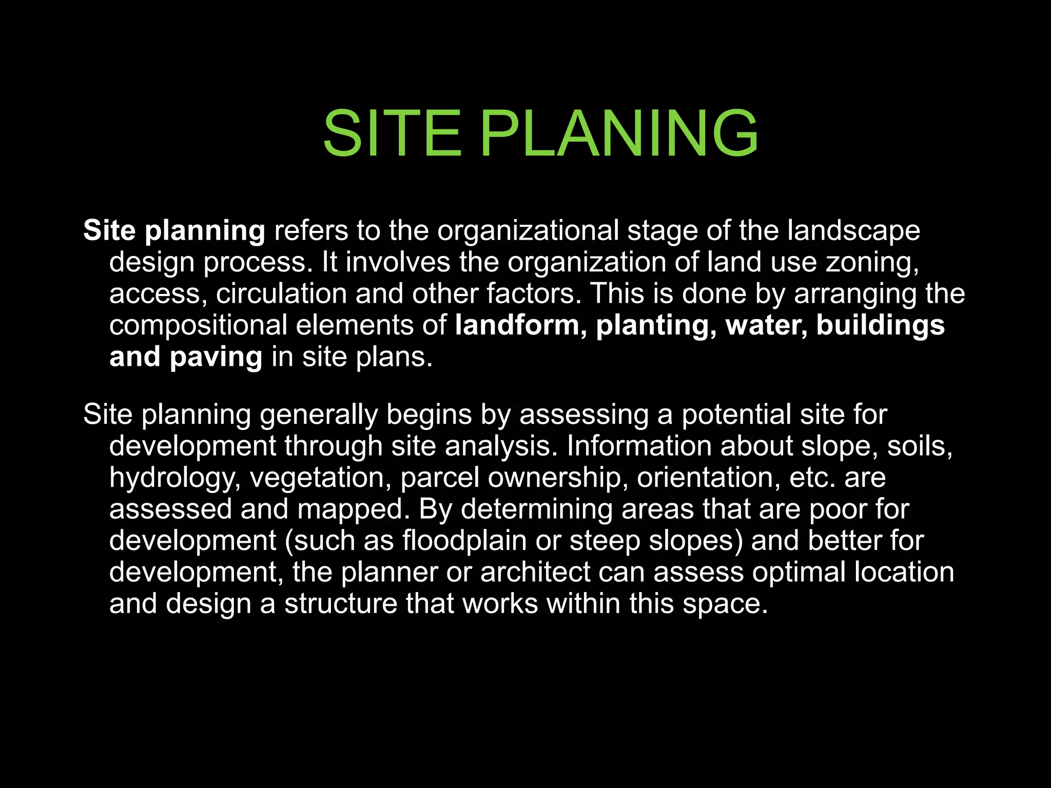 Site planing | PPTX