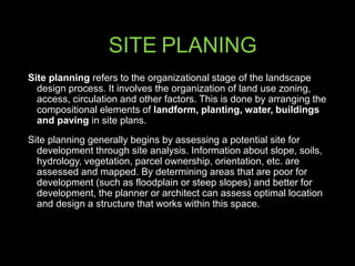 Site planing | PPTX