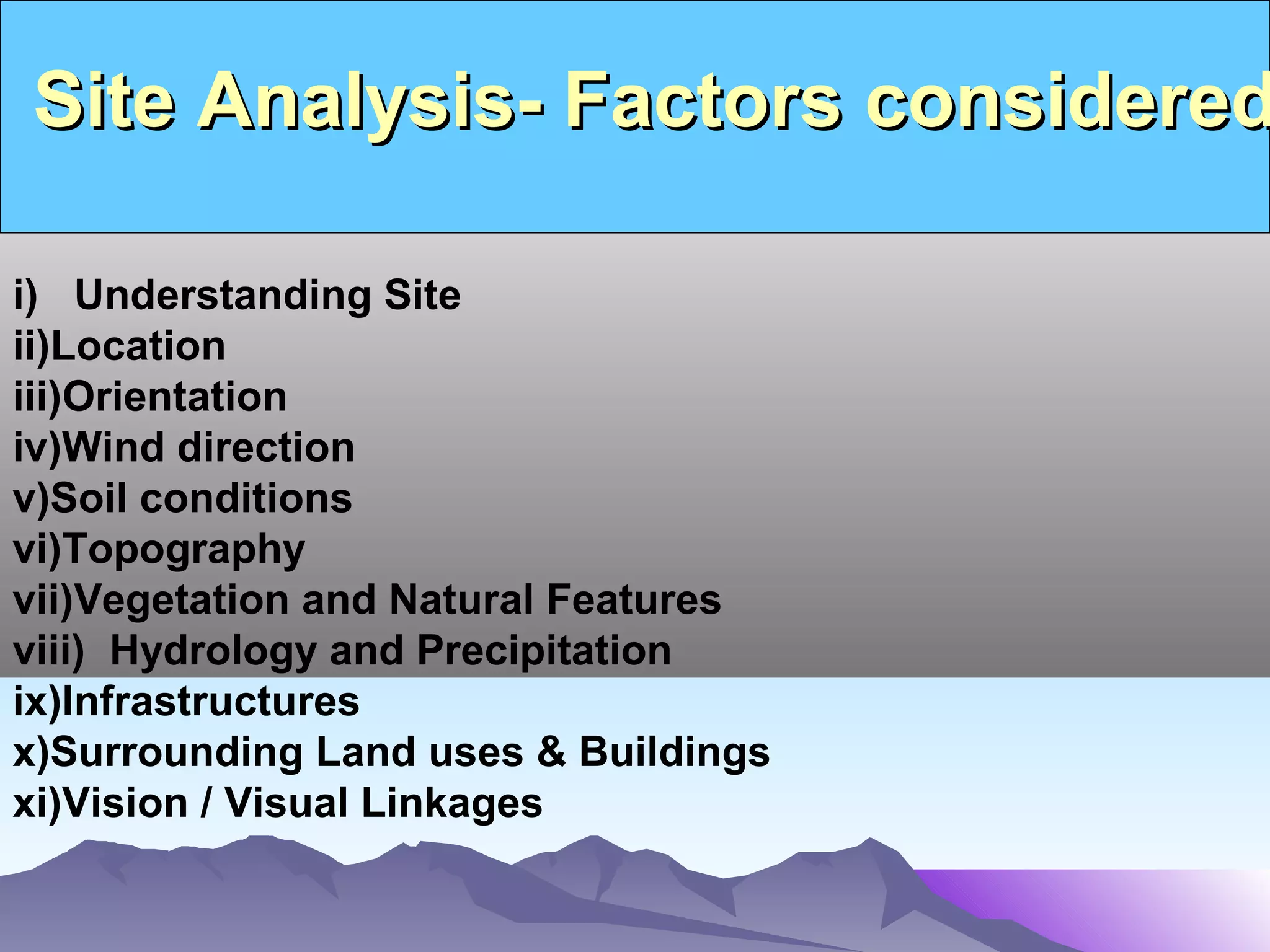 Site Planning in the Context of Architectural Projects | PPT
