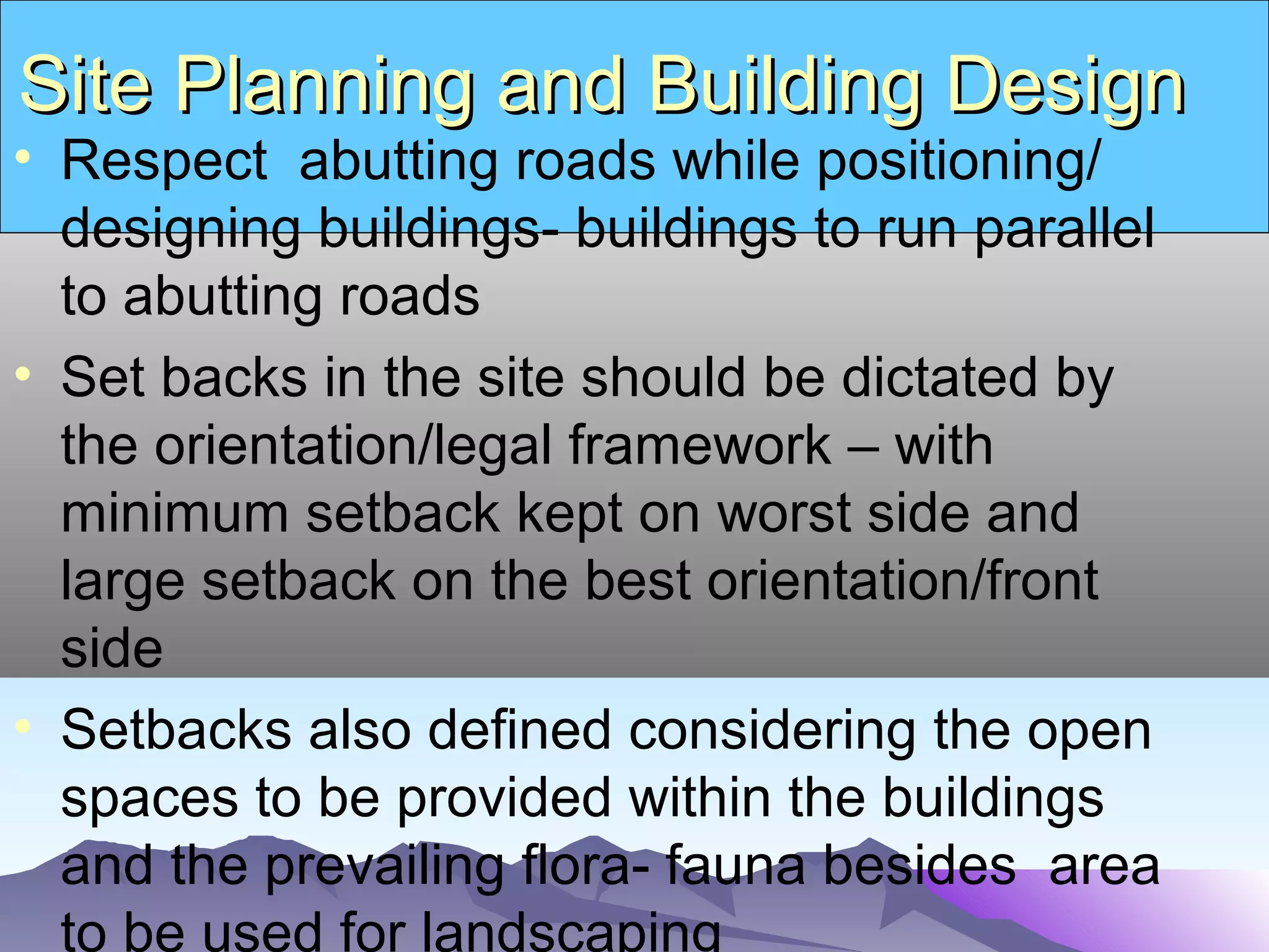 Site Planning in the Context of Architectural Projects | PPT