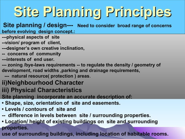 Site Planning in the Context of Architectural Projects | PPT | Civil ...