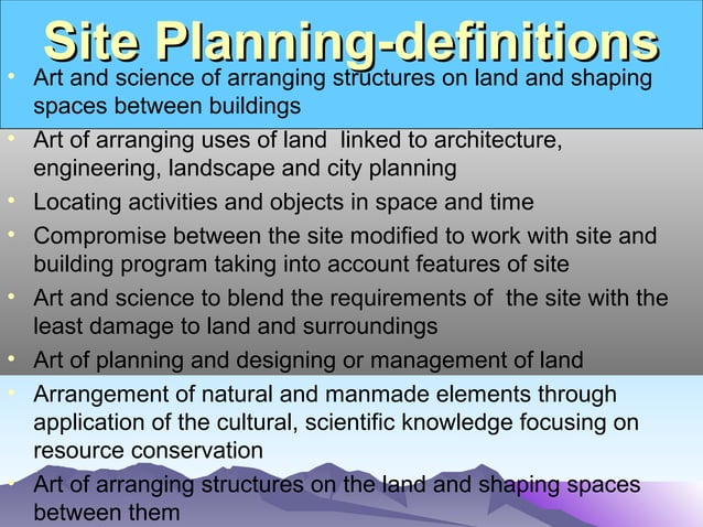 Site Planning for Architectural Projects | PPT | Civil Engineering ...