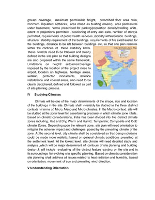 Site planning in Architectural Projects- Principles and Approaches | DOCX