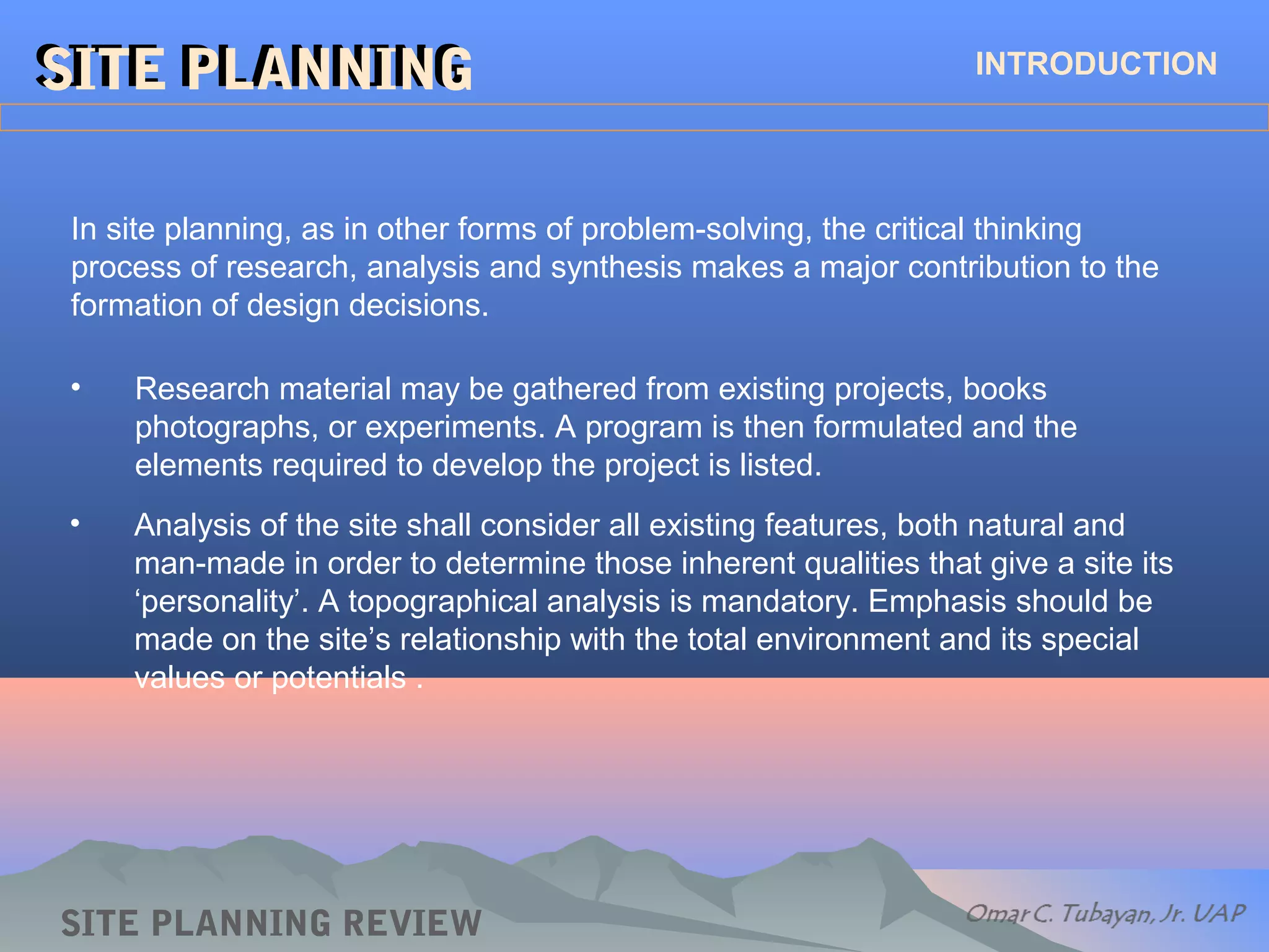 Site planning kevin lynch | PPT