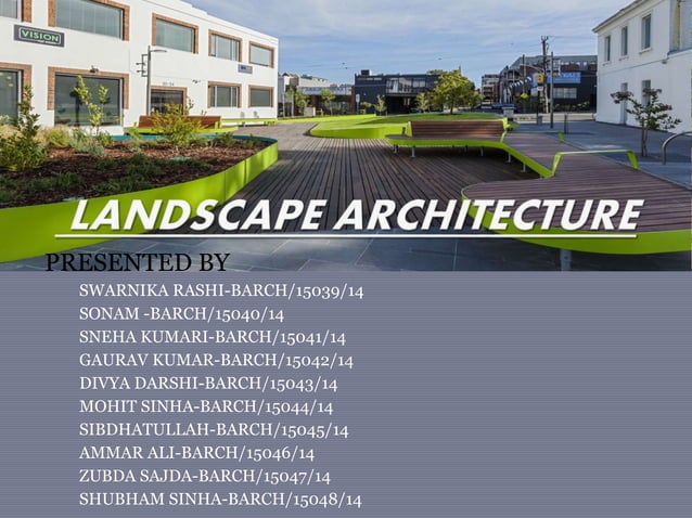 basic elements of landscape architechture | PPT