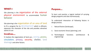 Site Planning- Principles and Considerations | PDF