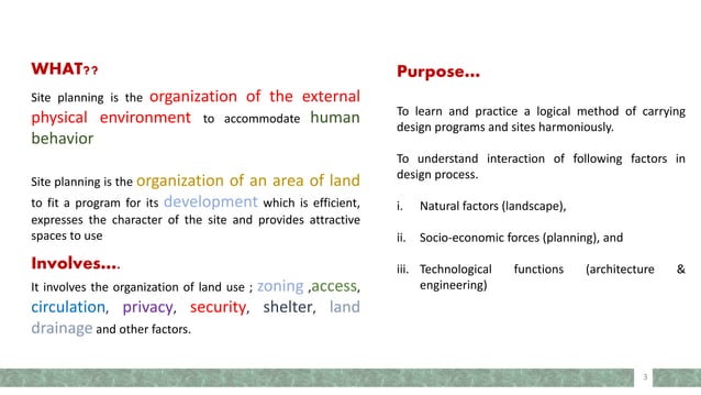 Site Planning- Principles and Considerations | PDF | Developmental ...