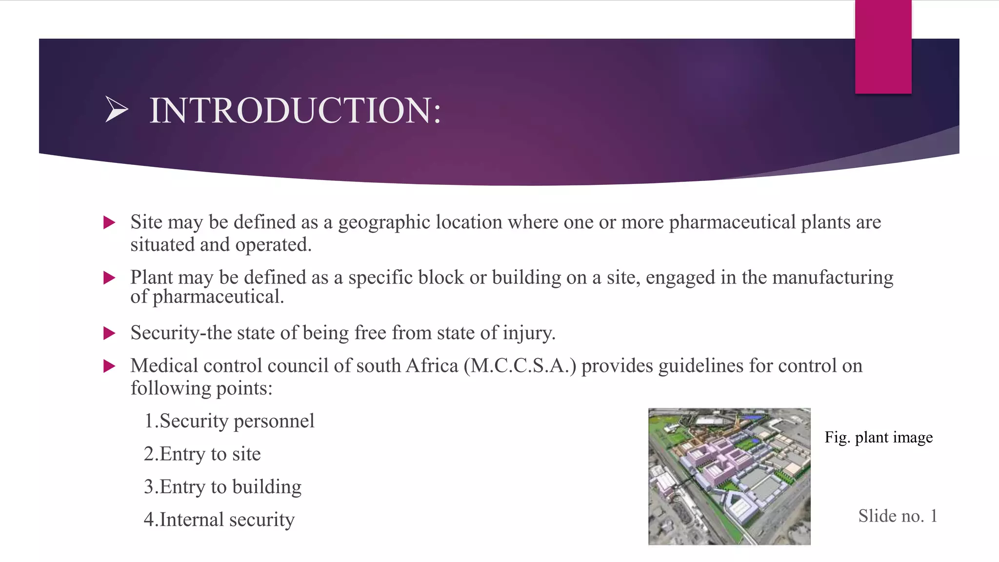 Site & plant security ppt | PPTX